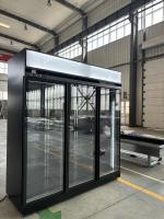 China TRIMA3DF Supermarket Energy Saving Commercial Display Showcase Cooler Vertical 3 Doors Chiller Commercial Freezer for sale
