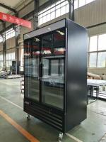 China KBGDM54R Supermarket Anti-Fog Tempered Glass Double Door Commercial Cooler for sale