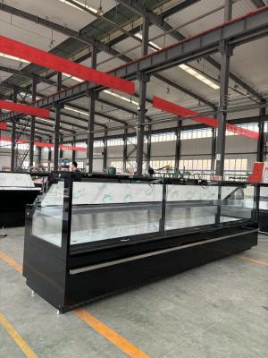 China PHEA375RPS Supermarket Refrigerator Commercial Fresh Butcher Meat Food Store Display Shop Freezer Deli Chiller and Freezer Storage Glass Door Showcase Counter for sale