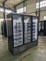 China MAXIMA 1875mm 3-Door Glass Door Self-Contained Display Cooler – 700mm Depth, 5 Wire Shelves, Vertical LED, Low-E Glass for sale