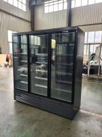 China MAXIMA 1875mm 3-Door Glass Door Self-Contained Freezer Display Cabinet – 700mm Depth, 5 Wire Shelves, Vertical LED, Anti-Fog Glass for sale