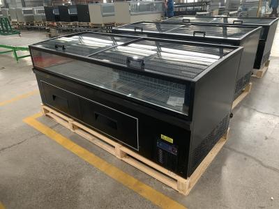 China Supermarket Island Freezer with Bottom Storage Drawers and LED Display GRACE210SD for sale