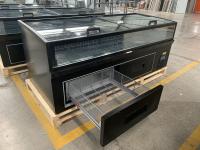 China Supermarket Island Freezer with Bottom Storage Drawers and LED Display GRACE210SD for sale