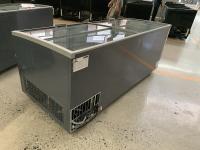 China Commercial Island Display Freezer with Up-Down Glass Door and Static Cooling OCEANUS210 for sale