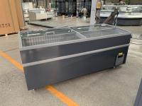 China Commercial Island Display Freezer with Up-Down Glass Door and Static Cooling OCEANUS210 for sale