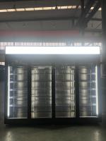 China TRIMA 2500mm 4-Door Glass Door Self-Contained Display Cooler – 700mm Depth, 5 Shelves, LED, SAIWEI EC Fan, Low-E Glass for sale