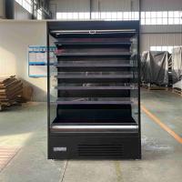 China Plug‑in Open Air Curtain Showcase R290 for Mid‑size Shop Dairy Fresh Food Cooler for sale