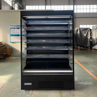 China Plug‑in Open Air Curtain Showcase R290 for Mid‑size Shop Dairy Fresh Food Cooler for sale