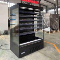 China Plug‑in Open Air Curtain Showcase R290 for Mid‑size Shop Dairy Fresh Food Cooler for sale