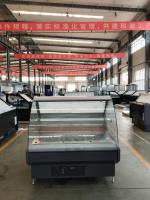 China NARO 130CP Horizontal Counter Top Curved Glass Refrigerated Cabinet Meat Deli Showcase for Butchery for sale
