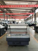 China NARO 130CP Horizontal Counter Top Curved Glass Refrigerated Cabinet Meat Deli Showcase for Butchery for sale