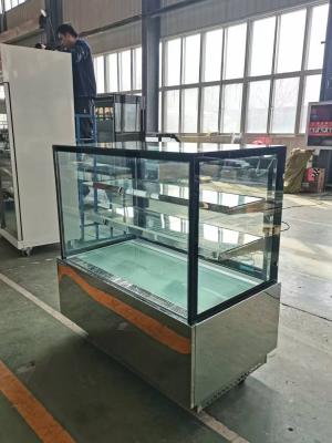 China Bakery Refrigerated Display Showcase with Wide Two-Tier Glass Shelving and LED Lighting VERA120DS for sale