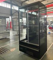 China 998MM Anti‑Fog Glass Door Upright Chiller for Shop Fruit Beverage Merchandising for sale