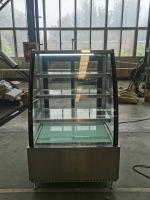 China Commercial Refrigerated Cake Display Showcase with Curved Anti-Fog Glass and Three Shelves ROSA90TS for sale