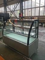 China Bakery Refrigerated Display Case with Curved Glass and Wide Two-Shelf Presentation ROSA150DS for sale