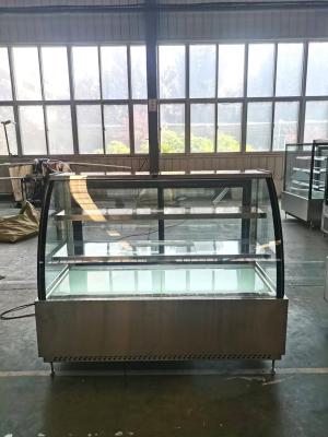 China Bakery Refrigerated Display Case with Curved Glass and Wide Two-Shelf Presentation ROSA150DS for sale