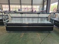 China PHEA 2900mm Lift-Up Flat Glass Door Remote Display Case – 1177mm Depth, Stainless Steel 304, Danfoss Valve for sale