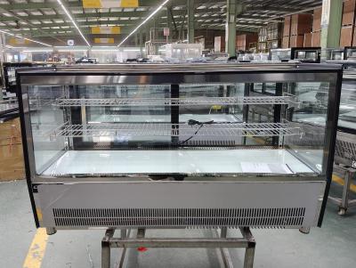 China Wide Countertop Refrigerated Display Showcase with Flat Glass for Bakery LISA120R for sale