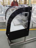 China Curved Glass Countertop Refrigerated Cake Display Showcase with LED Lighting LISA90C for sale