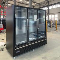 China 1875MM Commercial Swing Glass Door Merchandiser Freezer with Triple Anti‑Fog Glazing for sale