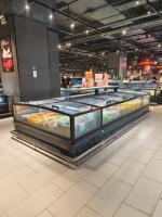 China GRAND250 High Efficiency Commercial Island Freezer for Frozen Meat Seafood and Food Retail for sale