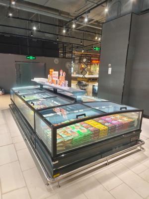 China GRAND250 High Efficiency Commercial Island Freezer for Frozen Meat Seafood and Food Retail for sale
