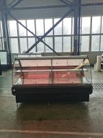 China NARO 2000mm Curved Glass Display Case with Lift-Up Door – Self-Contained R290, Back Storage Cabinet for sale