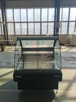 China NARO 1000mm Curved Glass Display Case with Lift-Up Door – Self-Contained R290, Back Storage Cabinet for sale