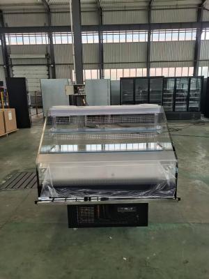 China PRO 1250mm Semi-Vertical 4-Sided Transparent Display Cooler – 934mm Depth, R290, EBM Fan, Low-E Door for sale