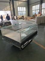 China PRO 1364mm Semi-Vertical 4-Sided Transparent Display Cooler – 1184mm Depth, R290, EBM Fan, Low-E Door for sale
