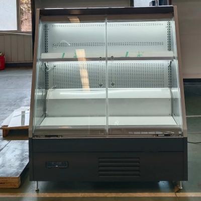 China 1310MM Plug-in Medium Supermarket  Showcase  Anti Fog Glass Energy‑Saving Chiller for sale