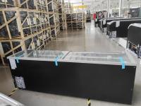 China VENUS250 Supermarket Commercial Deep Chest Double Glass Door Refrigerators Island Freezers for sale
