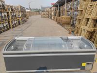 China VENUS250 Supermarket Commercial Deep Chest Double Glass Door Refrigerators Island Freezers for sale