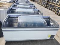 China VENUS250 Supermarket Commercial Deep Chest Double Glass Door Refrigerators Island Freezers for sale