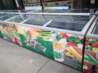 China 15Meters Extended‑length Custom Dimension  Full‑body  Printed Vinyl Wrap Island Freezer for sale