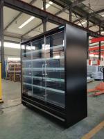 China Upright Glass Door Fridge with Adjustable Shelving and Anti Fog Glass GAEAECO187 for sale