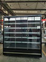 China Upright Glass Door Fridge with Adjustable Shelving and Anti Fog Glass GAEAECO187 for sale