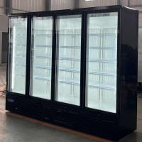China MAXIMA Four‑door Extra‑large Capacity Upright Glass Door Freezer For Superstore Frozen Merchandiser for sale