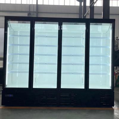 China MAXIMA Four‑door Extra‑large Capacity Upright Glass Door Freezer For Superstore Frozen Merchandiser for sale
