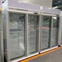 China TRIMA Double‑Door Low‑E Glass Upright Glass Door Fridge For Supermarket Merchandiser for sale