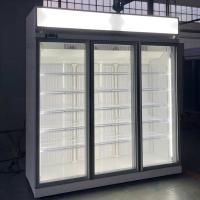 China TRIMA Triple‑door Extended Upright Glass Door Fridge For Hypermarket Fresh Merchandising for sale