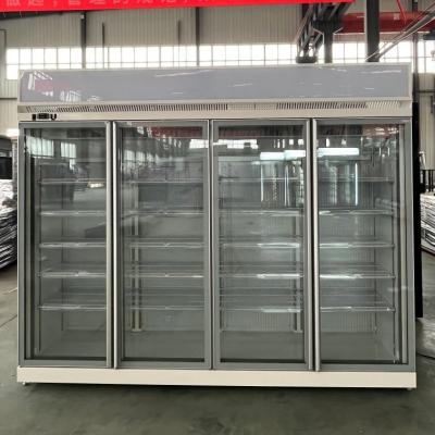 China TRIMA 4DR Custom‑colored Multi‑shelf Upright Showcase For Fruit Vegetable Dairy Merchandising for sale