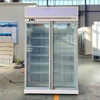 China TRIMA Double‑Door Triple Anti‑fog Glass Upright Glass Door Freezer For Supermarket for sale