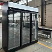 China TRIMA Triple Anti‑fog Glass Upright Display Freezer Pre‑made Frozen Ingredients for sale