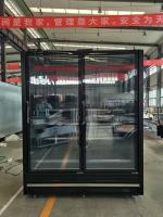 China Commercial Upright Glass Door Freezer with Triple Glazing and Vertical LED CRONUS156 for sale