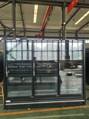 China Supermarket Upright Glass Door Freezer with 5 Layers Adjustable Shelves and LED CRONUS234 for sale