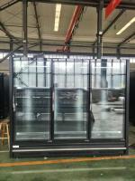 China Supermarket Upright Glass Door Freezer with 5 Layers Adjustable Shelves and LED CRONUS234 for sale