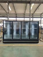 China Upright Glass Door Freezer With Wide Frontage And Anti Fog Triple Glass CRONUS312 for sale