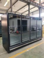 China Upright Glass Door Freezer With Wide Frontage And Anti Fog Triple Glass CRONUS312 for sale