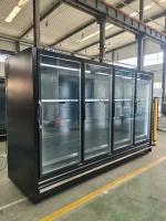 China Upright Glass Door Freezer With Wide Frontage And Anti Fog Triple Glass CRONUS312 for sale